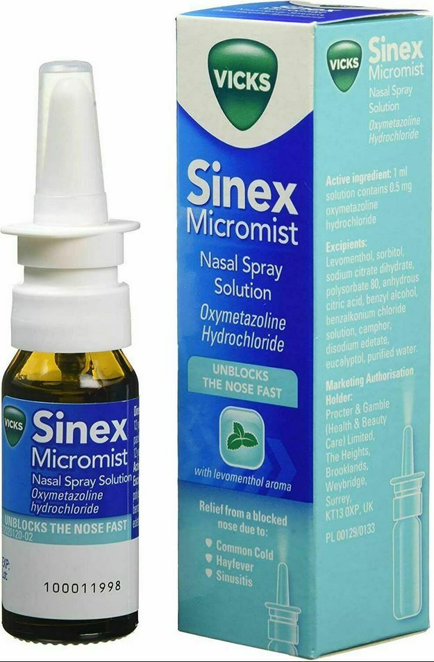 6 X Vicks Sinex Micromist Nasal Pump Spray 15ml | eBay