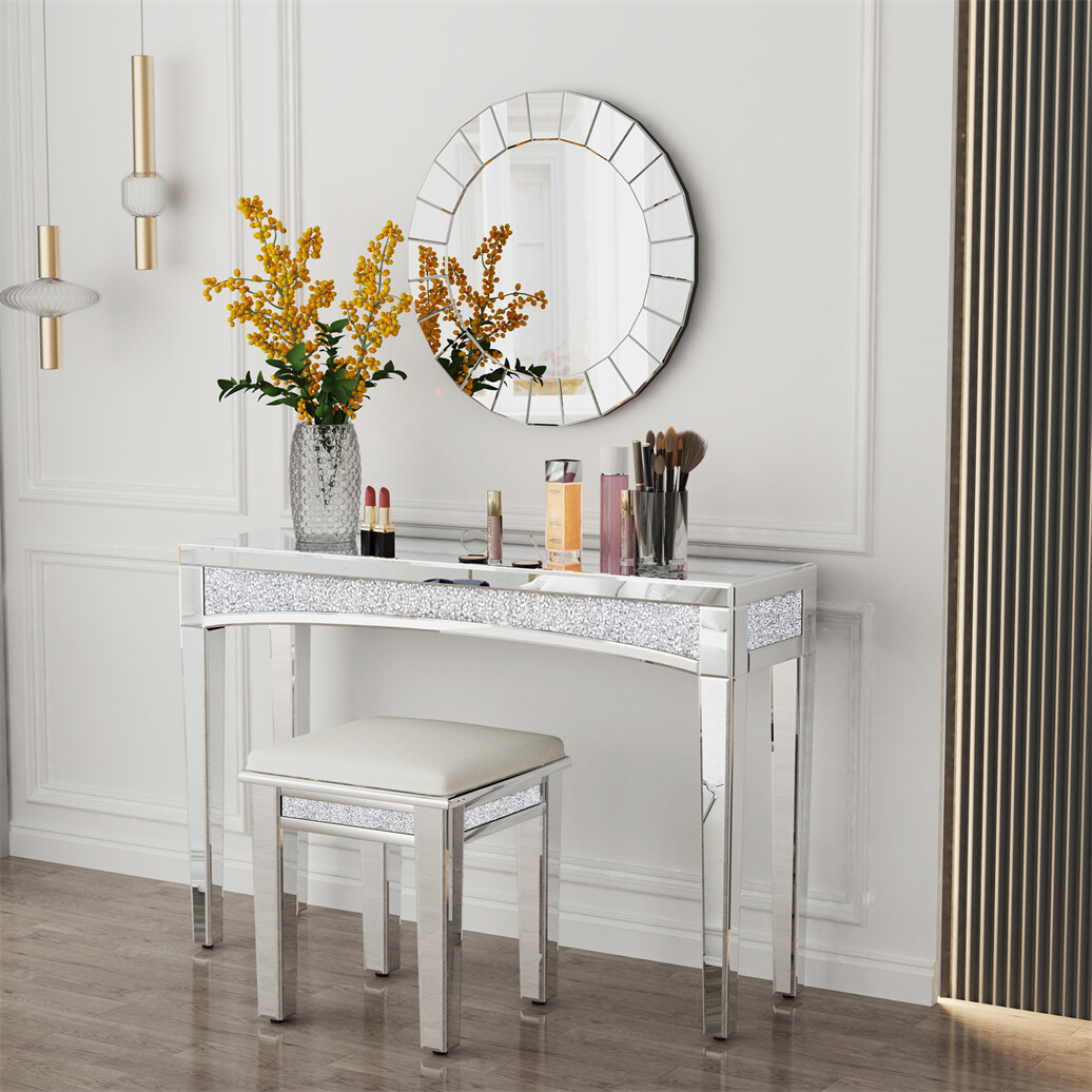 Vanity And Cabinets For Foyer Tables Elite Silver Birch Brown Gloss