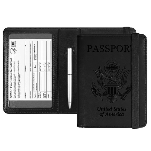 ACdream Passport and Vaccine Card Holder Combo, Cover Case with CDC ...