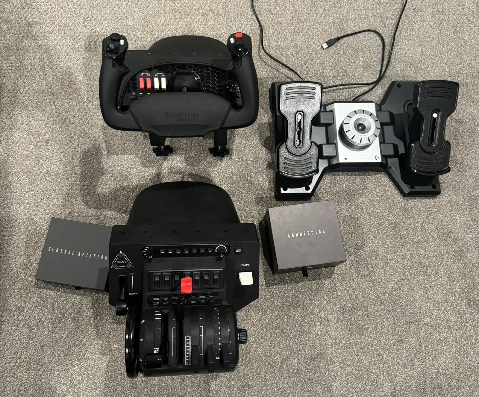 Honeycomb Alpha Flight Controls Yoke with Bravo Throttle Quadrant ...