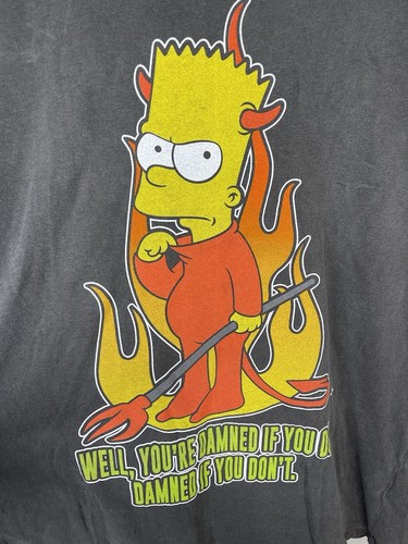 NWT Junk Food Clothing The Simpsons Mens small Shirt Large Bart Devil ...