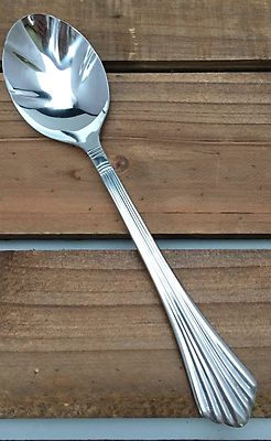 1 Farberware Heron Shell Sugar Spoon Stainless Flatware Ridges | eBay