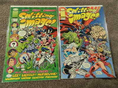 1994 IMAGE Comics SPLITTING IMAGE #1-2 Complete Limited Series - Satire ...