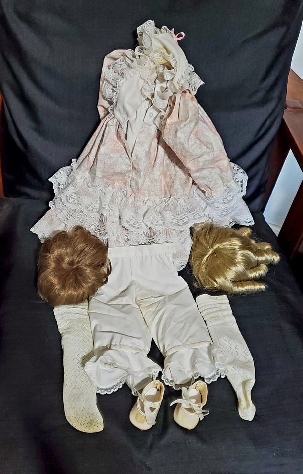 Simon Halbig 117 German 23" Bisque Head Blue Eyes Clothed Doll Blonde ...