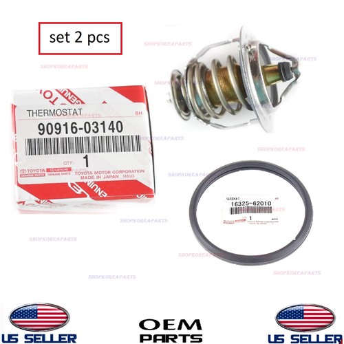 Engine Coolant Thermostat & Gasket set of 2pcs ⭐OEM⭐ Toyota Lexus *See ...