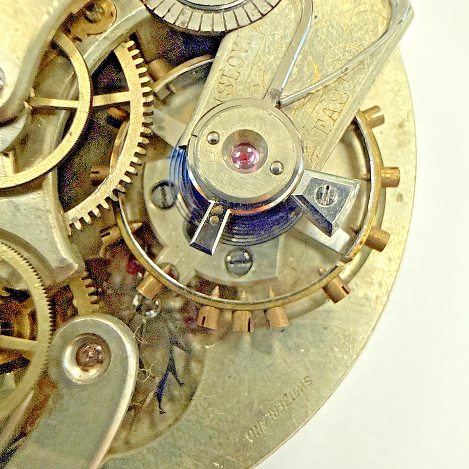 Agassiz Antique 43mm Chronograph Hunter Pocket Watch Movement Swiss ...
