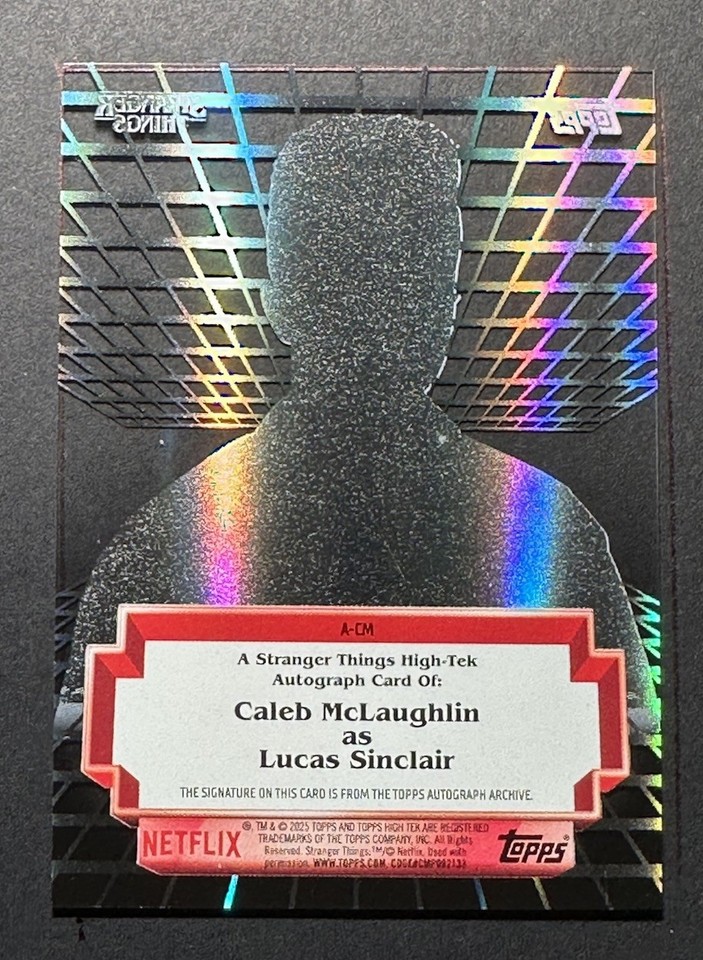 STRANGER THINGS TOPPS HIGH-TEK CALEB MCLAUGHLIN/LUCAS SINCLAIR AUTO | eBay