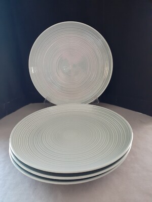 4 Denby RIPPLE MINT 11" DINNER PLATES 1809 -- Excellent | eBay