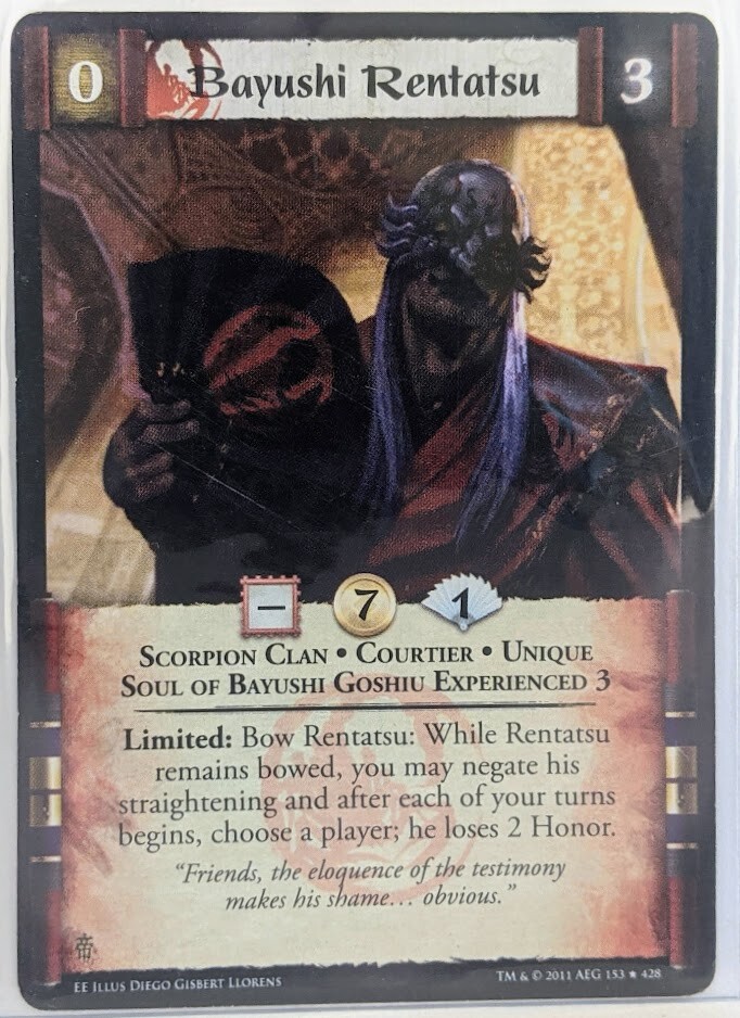 L5R AEG Emperor Edition - Bayushi Rentatsu (Legend of the Five Rings ...