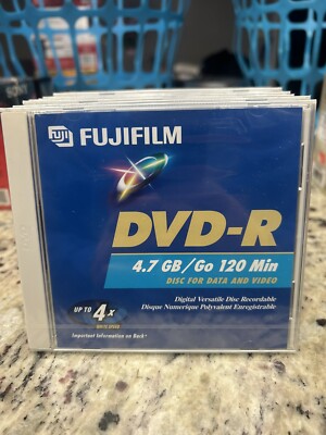 NEW/SEALED Lot Of 9 Fujifilm DVD-R 4.7 GB 120 Minute Recordable Disc | eBay