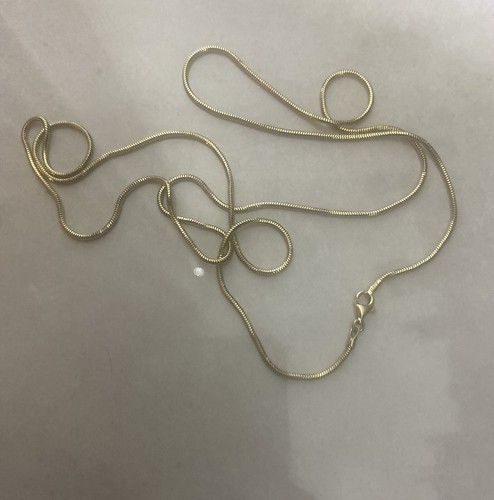 Vintage 14K Yellow Gold 1mm Round Italian Snake Chain, 6.4grams | eBay