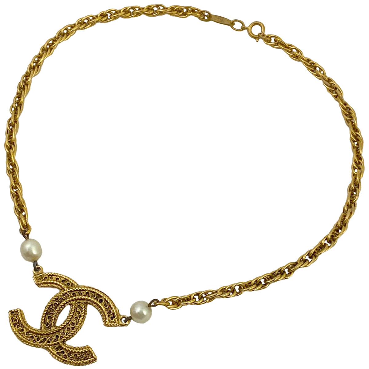 CHANEL (Interlocking) CC logo Chain Necklace CC Mark… - Gem