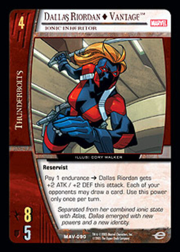 VS System: Dallas Riordan Vantage, Ionic Inheritor [Played] Marvel The ...