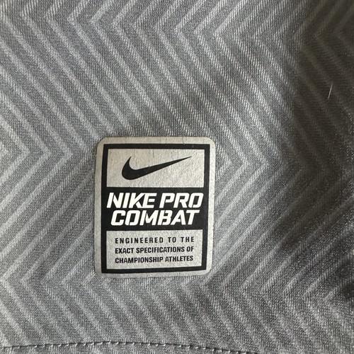Nike Shirt Mens Medium Gray Pro HyperWarm Fitted Long Sleeve Combat Dri ...