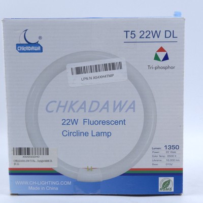 CHKADAWA 22W T5 Fluorescent Round Tube, 7.25 Inch FCL T5 Type 22 Watts ...