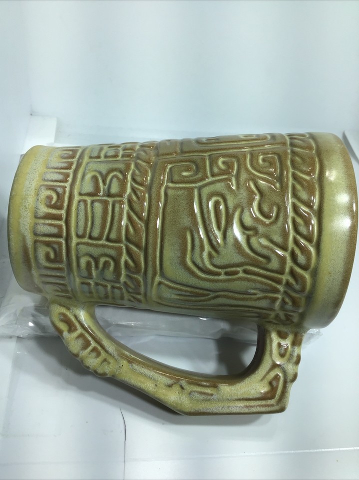 MAYAN AZTEC COFFEE MUG. FRANKOMA GRAND MUG. MID-CENTURY Art Deco Mug ...