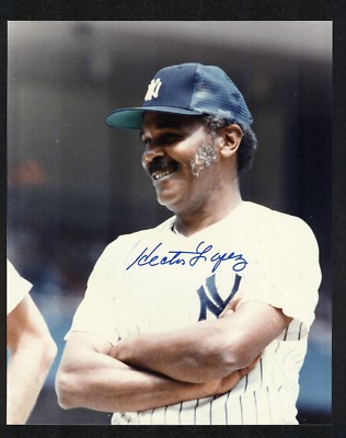 HECTOR LOPEZ Signed 8x10 Photo NEW YORK YANKEES 1st Black AAA Baseball ...