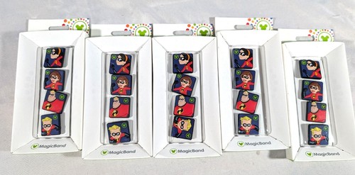 Lot Of 5 Disney Magic Bandits For Your Magic Band All 4 Incredibles MIB ...