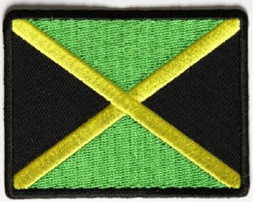 JAMAICAN FLAG SMALL EMBROIDERED BIKER PATCH | eBay