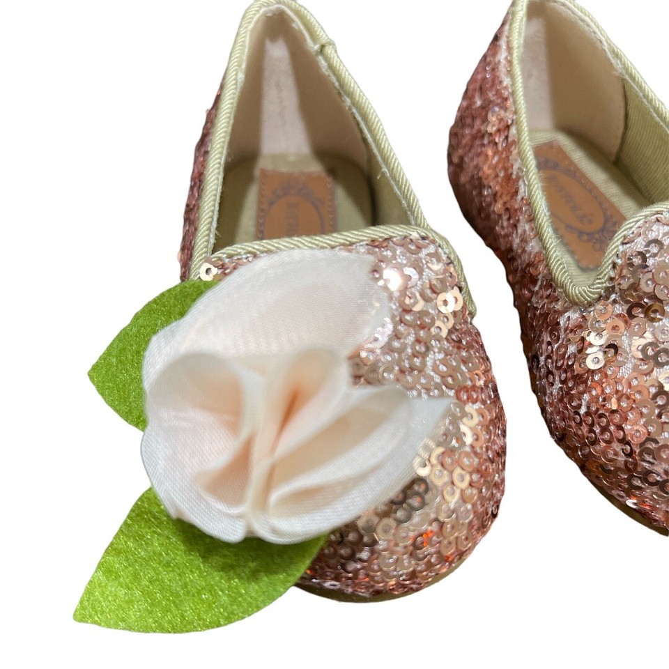 Toddler Joyfolie Sequin Chiffon Rose Loafers Ballerina flats shoes sz 4 ...