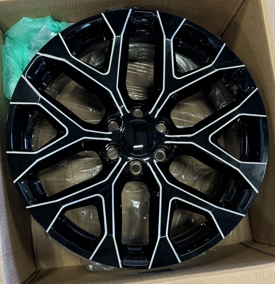 Black Milled Snowflake 22" Wheels Blackhawk R/T Tires 2019-2024 Dodge ...