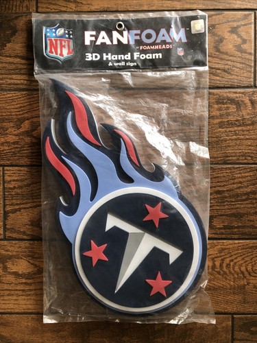 New NFL Tennessee Titans 3D Fan Foam Logo Hand And Wall Sign Foamheads ...