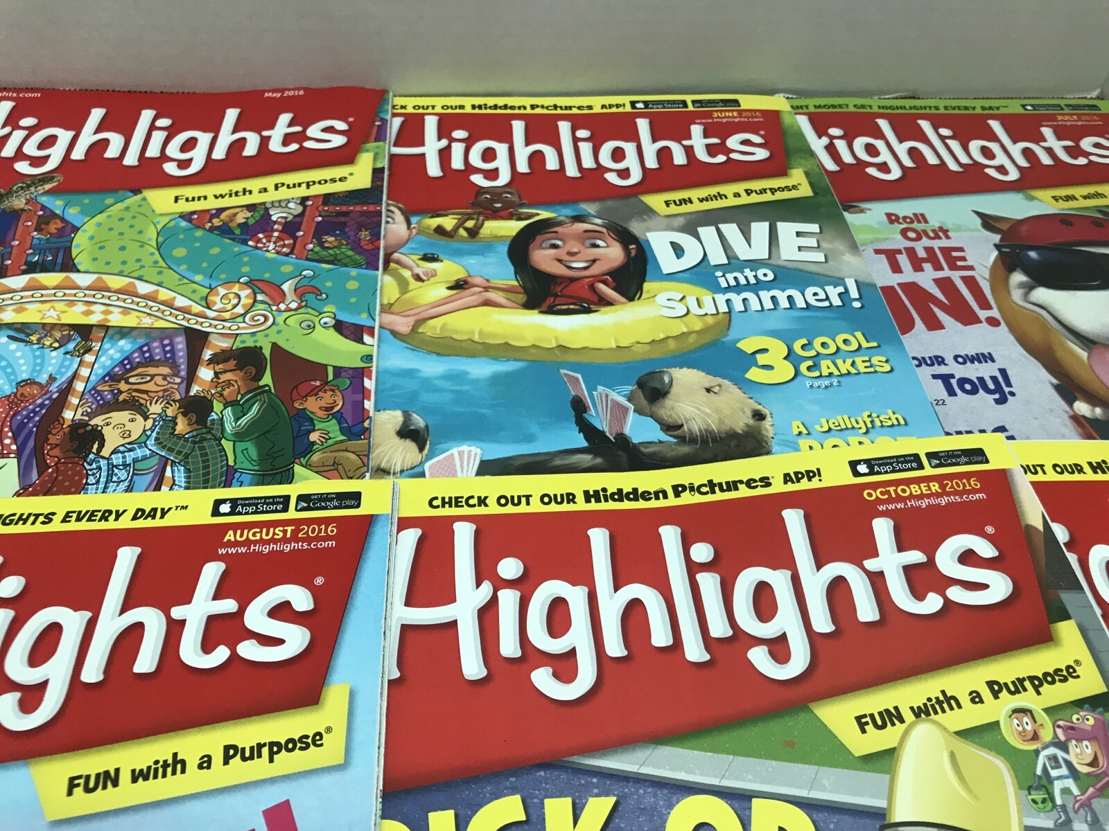 Highlights Magazine Lot Of 6 May June July August October November ...