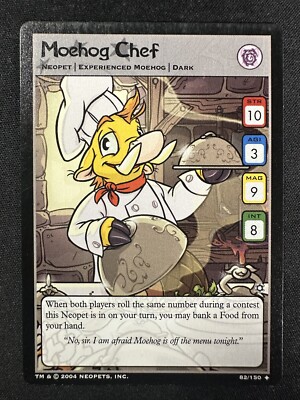 Neopets Moehog Chef 82/150 Hannah And The Ice Caves Neopet Uncommon | eBay