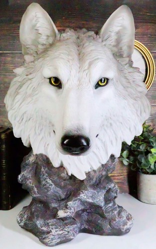 Wolf Head Bust Statue DW-12399 Resin Head Figurine 16.5" Height Wild ...