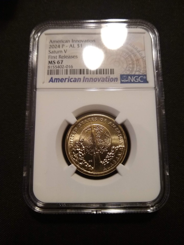 2024 p ngc ms67 alabama innovation dollar nasa saturn v rocket moon ...