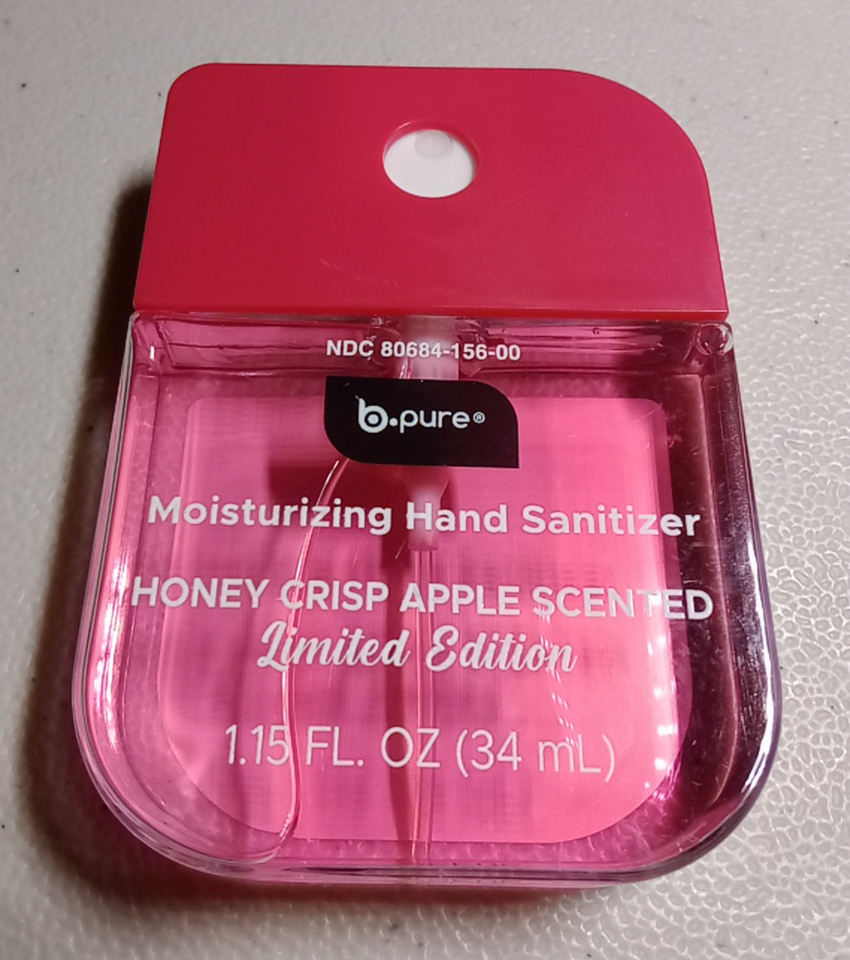 4x B-PURE Moisturizing Hand Sanitizer Spray Honey Crisp Apple + Case ...