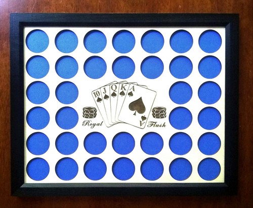36 Royal Flush poker chip display WITH FRAME | eBay