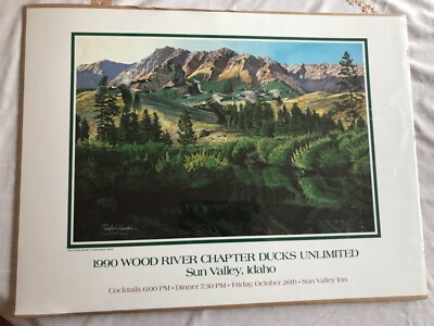 Ralph Harris Signed Print 1990 Wood River Chapter Ducks Unlimited ...