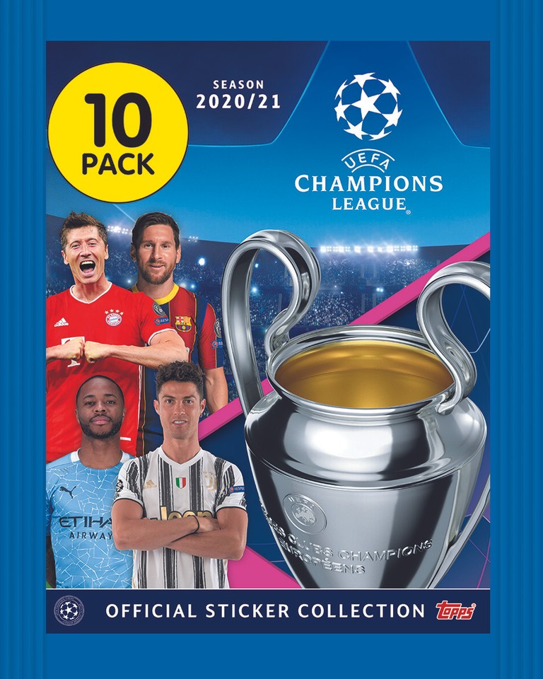2020-21 Topps Champions League Sticker Starter Pack Supersize Album ...