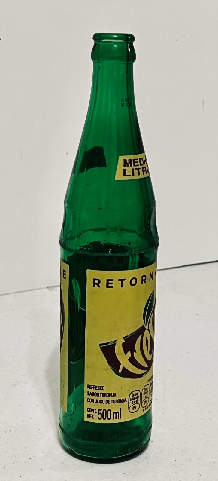Vintage Fresca Green Glass Bottles No Caps, Mexico Medio Litro 500 ml ...