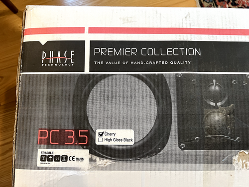Set of PHASE TECHNOLOGY PC3.5 Cherry Premier Collection Speakers ...