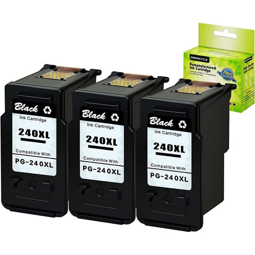 3PK PG-240XL PG240XL BK Ink Cartridge for Canon PIXMA MG3120 MG3220 ...