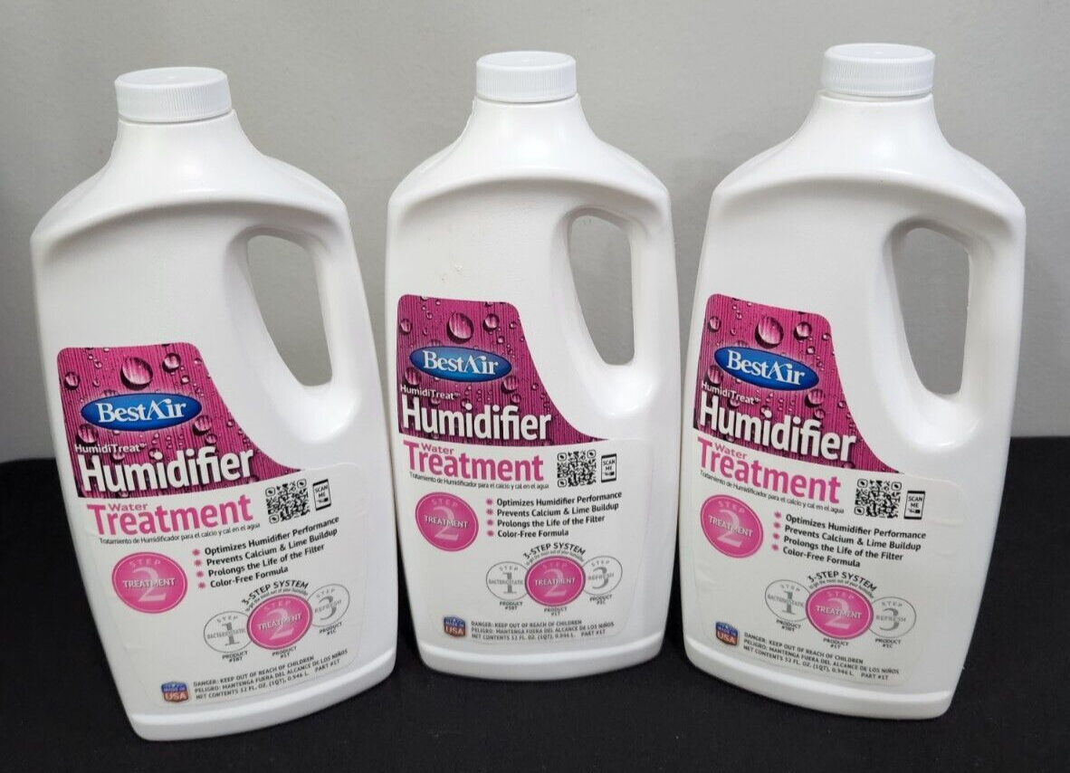 Lot of 3 BestAir 1T HumidiTreat Extra Strength Humidifier Water ...