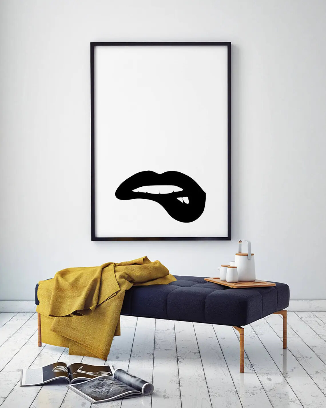 Lips Minimal Art poster Choose your Size | eBay Australia