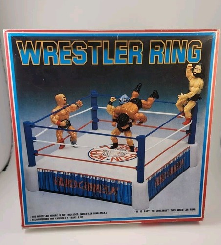 Vintage 1980's Wrestler Ring World Champion Wrestling Knock Off KO ...
