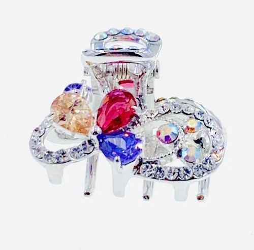 Small Hair Claw Jaw Clip use Swarovski Crystal Hairpin Elegant Multi ...