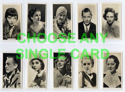Sinclair, Film Stars, Series of 54 - 1934 CHOOSE ANY (SS007) | eBay