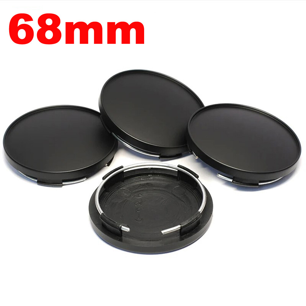 4Pcs 68mm Car Wheel Hubs Center Hub Cap Black Wheel Rim Hub Cover Cap ...
