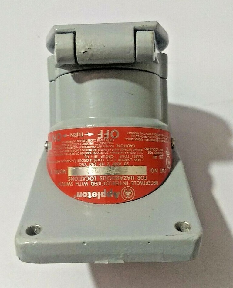 Appleton EFSR-20232 20A 250VAC Interlocked Hazardous Location 2 Gang ...