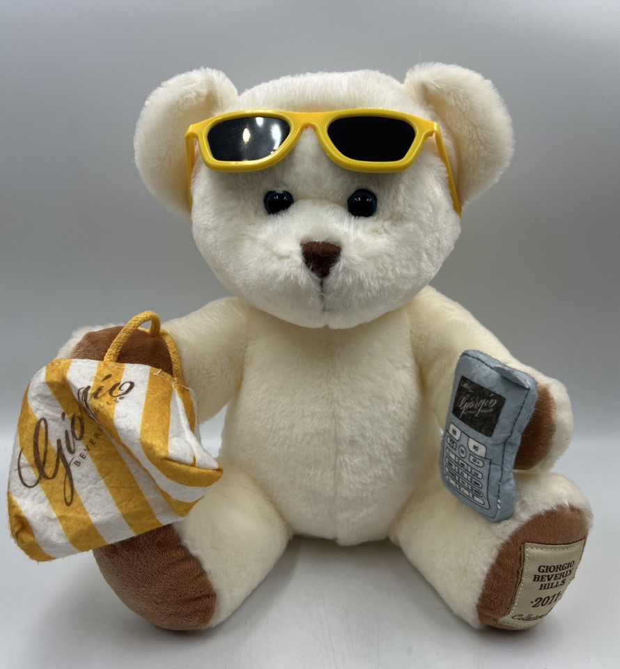 Giorgio Beverly Hills 2011 Collectors Bear White Soft Plush Toy 11” Vgc ...