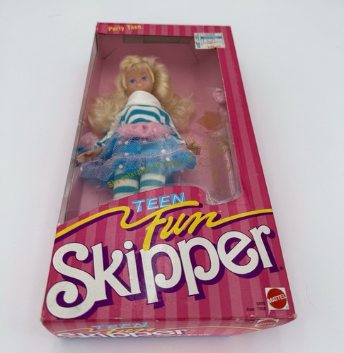 Vintage 1987 Teen Fun Skipper Barbie Sister Doll Mattel #7058 NRFB 80s ...