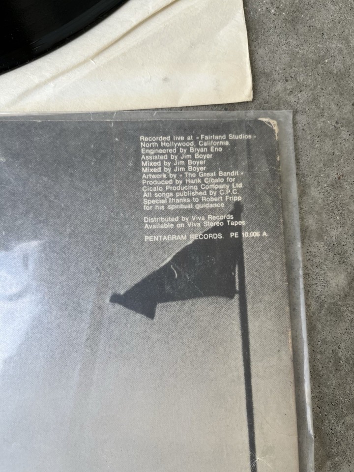 Television With Brian Eno. Very Rare Bootleg Vinyl LP | eBay