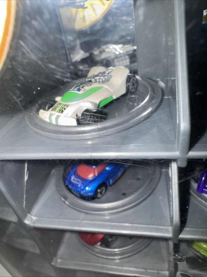 Hot Wheels 2003 Atomix Turn Dial Display Case With Lot Of 10 Micro ...