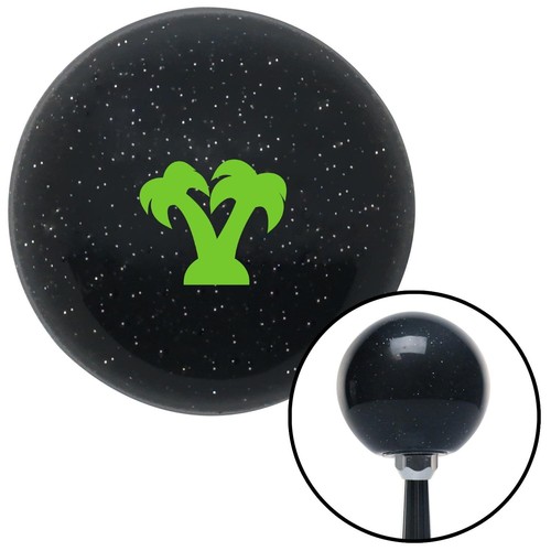 Green Palm Trees Black Metal Flake Shift Knob w/ M16x1.5 Insert Shifter ...
