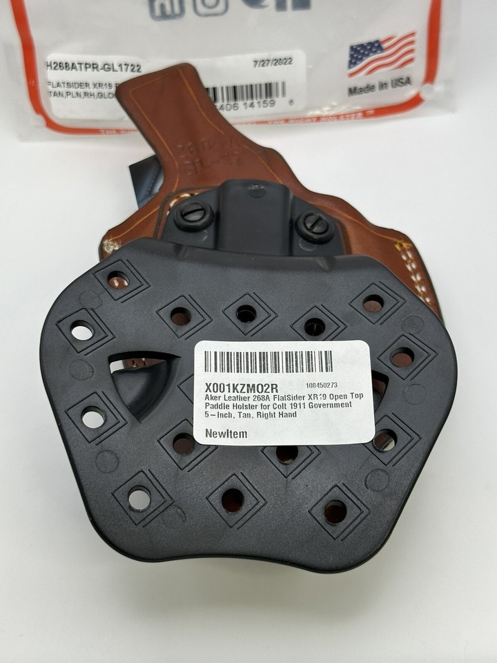 Aker Leather H268ATPR-GL1722 FlatSider XR17 Paddle Holster Glock 17 22 ...